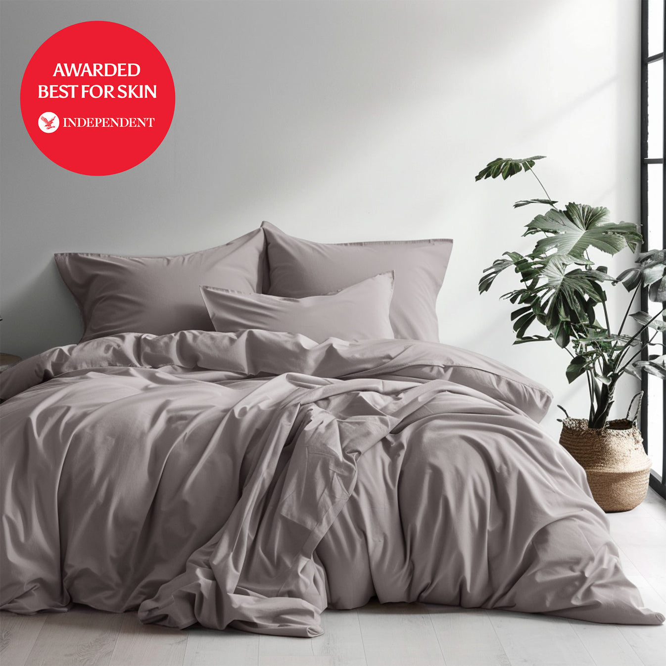 Luff Grey Organic Bamboo Silk 700TC Duvet Set – Julian Charles Home