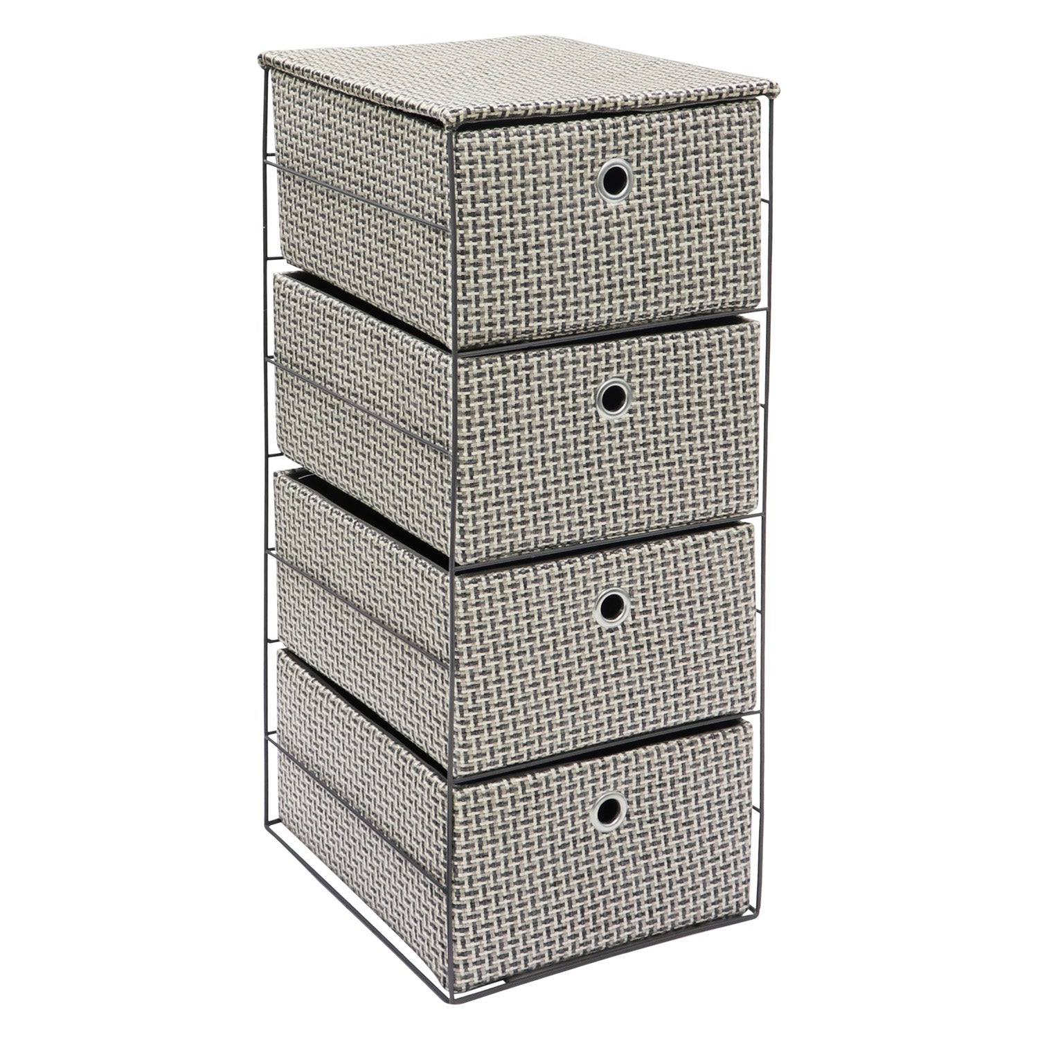 Silva 4 Drawer Wide Fabric Storage Tower – Julian Charles Home