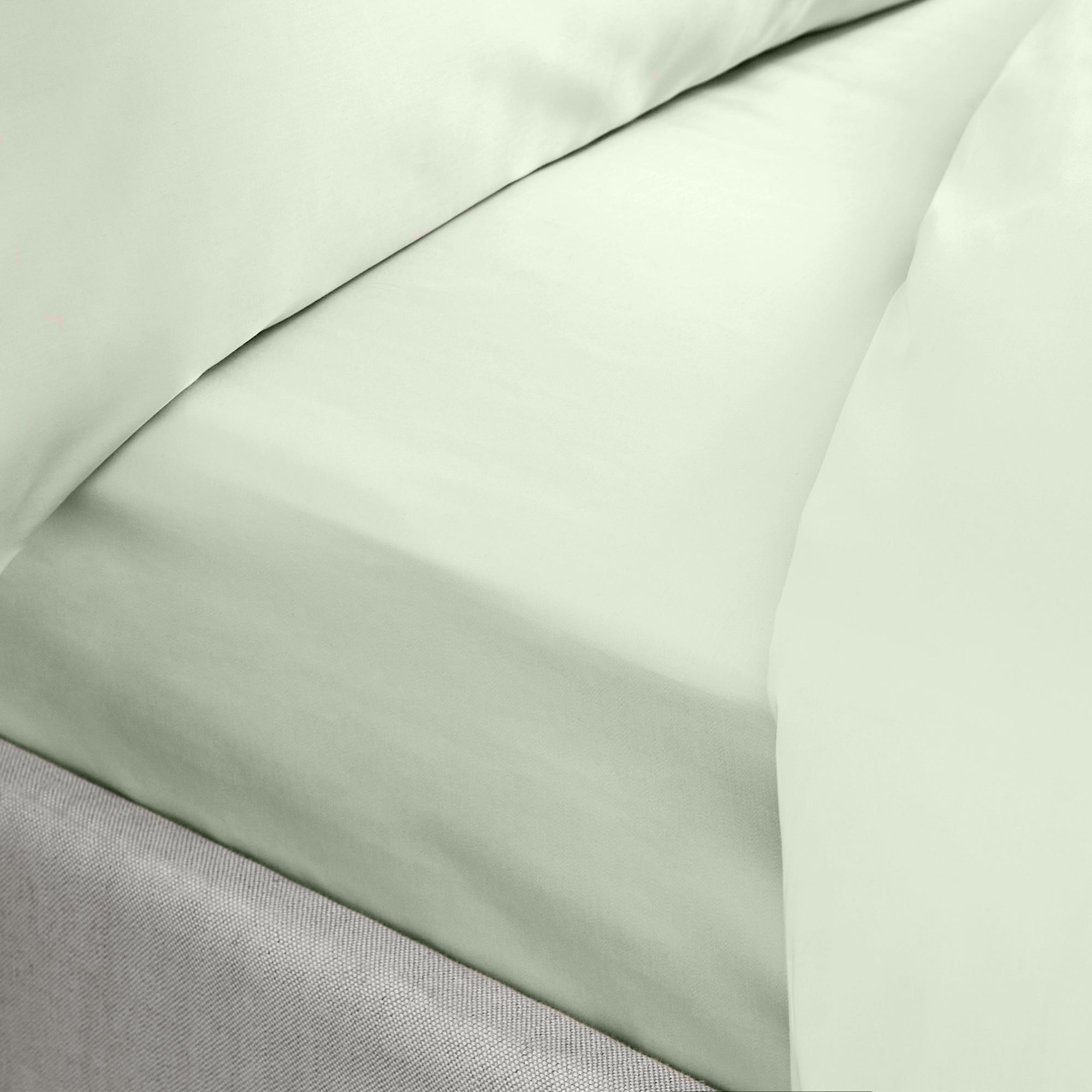 Bianca Green 400TC 100% Cotton Sateen Extra Deep (36cm) Fitted Sheet ...