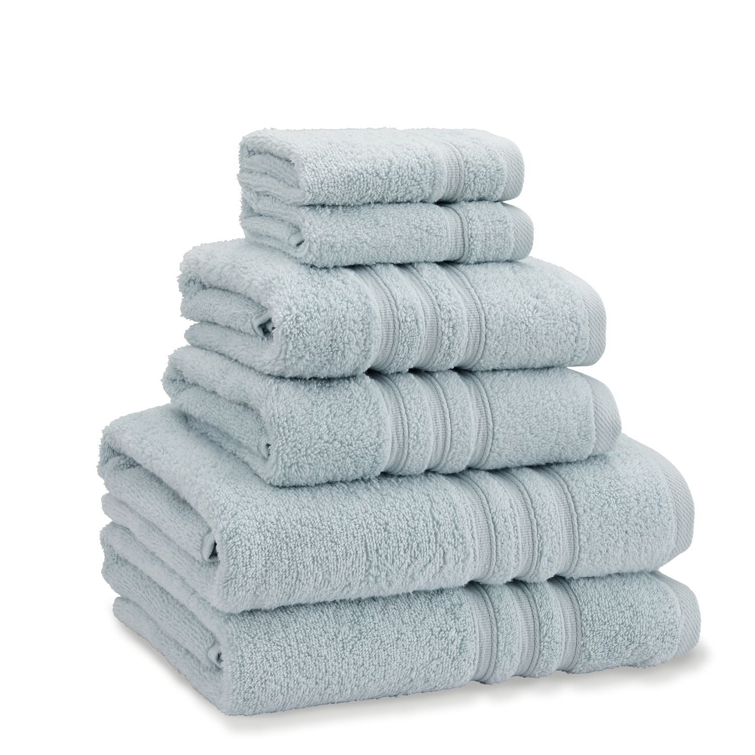 Catherine Lansfield Zero Twist Duck Egg Cotton 6 Piece Towel Bale Set ...