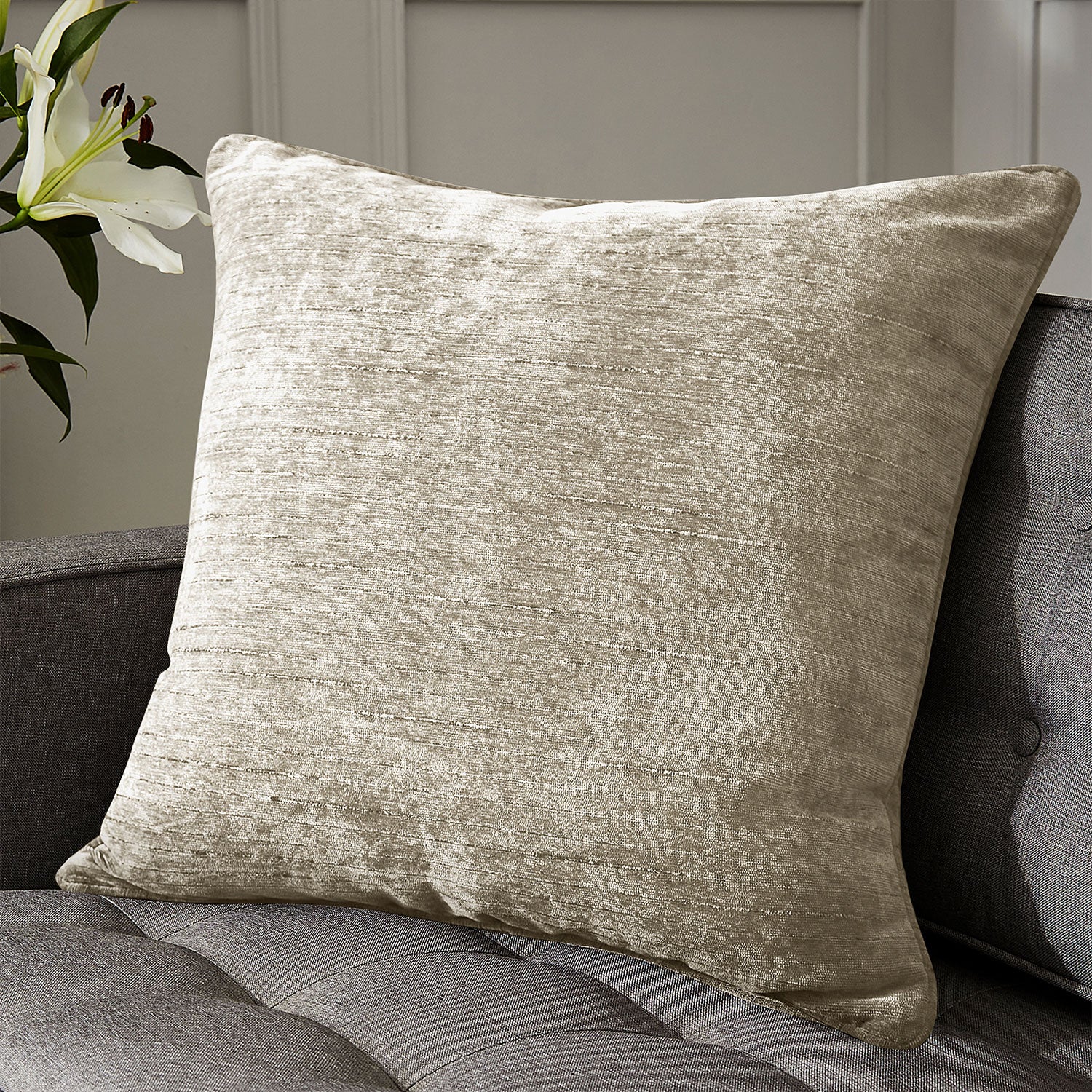 Hyperion Interiors Selene Cream Cushion (55cm x 55cm) – Julian Charles Home