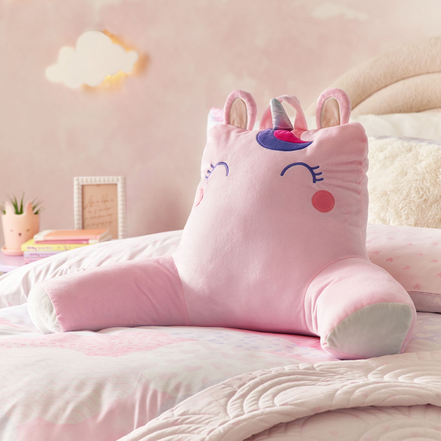 Catherine Lansfield Kids Pink Sparkle Unicorn Cuddle Cushion – Julian ...