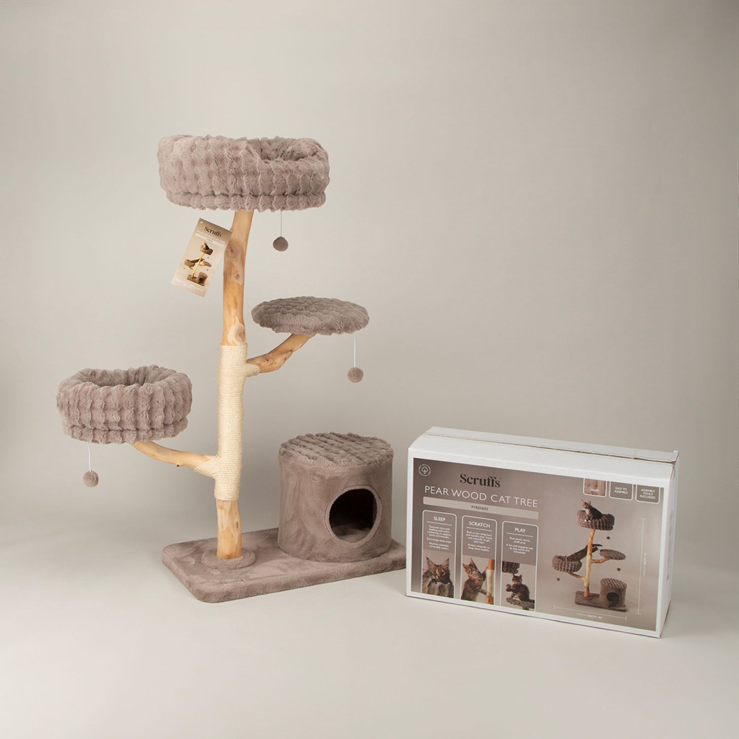 Scruffs Pyrenees Taupe Cat Scratching Tree – Julian Charles Home