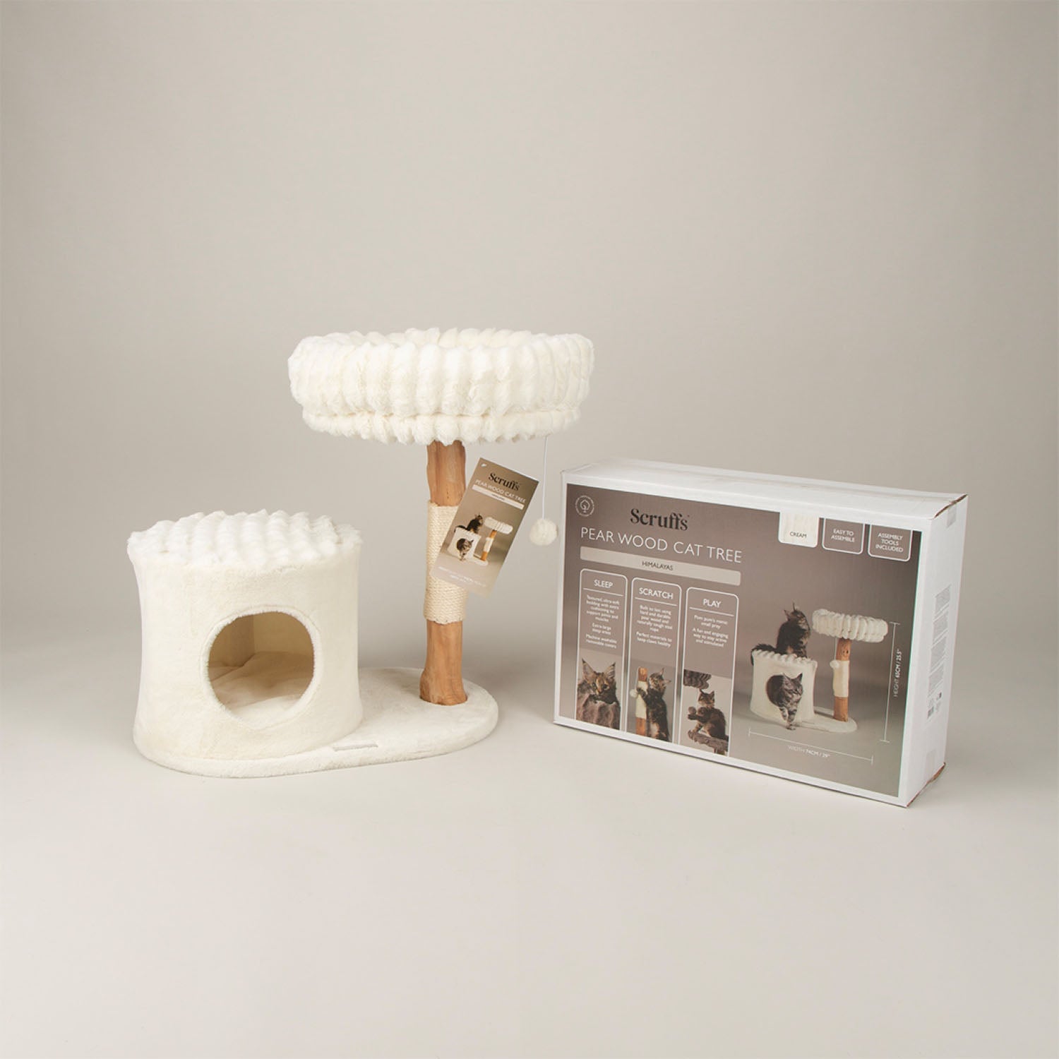 Scruffs Himalayas Cream Cat Scratching Tree – Julian Charles Home