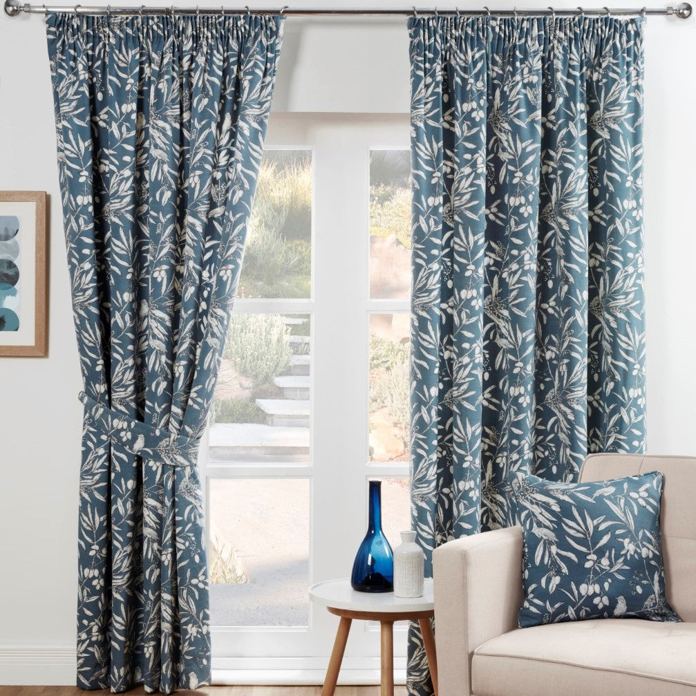 Aviary Bluebell Woodland Pencil Pleat Curtains – Julian Charles Home