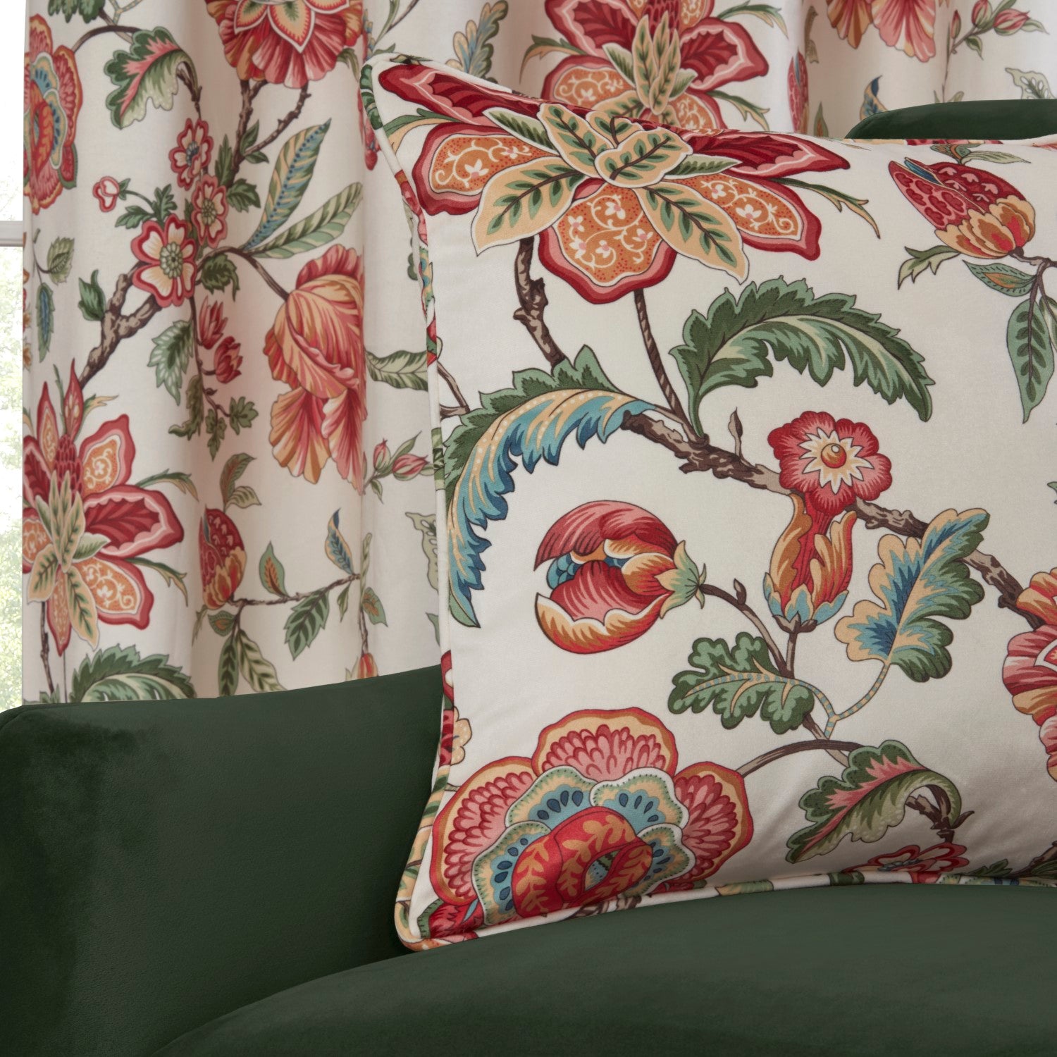Linden Floral Multi Velvet Cushion Cover – Julian Charles Home