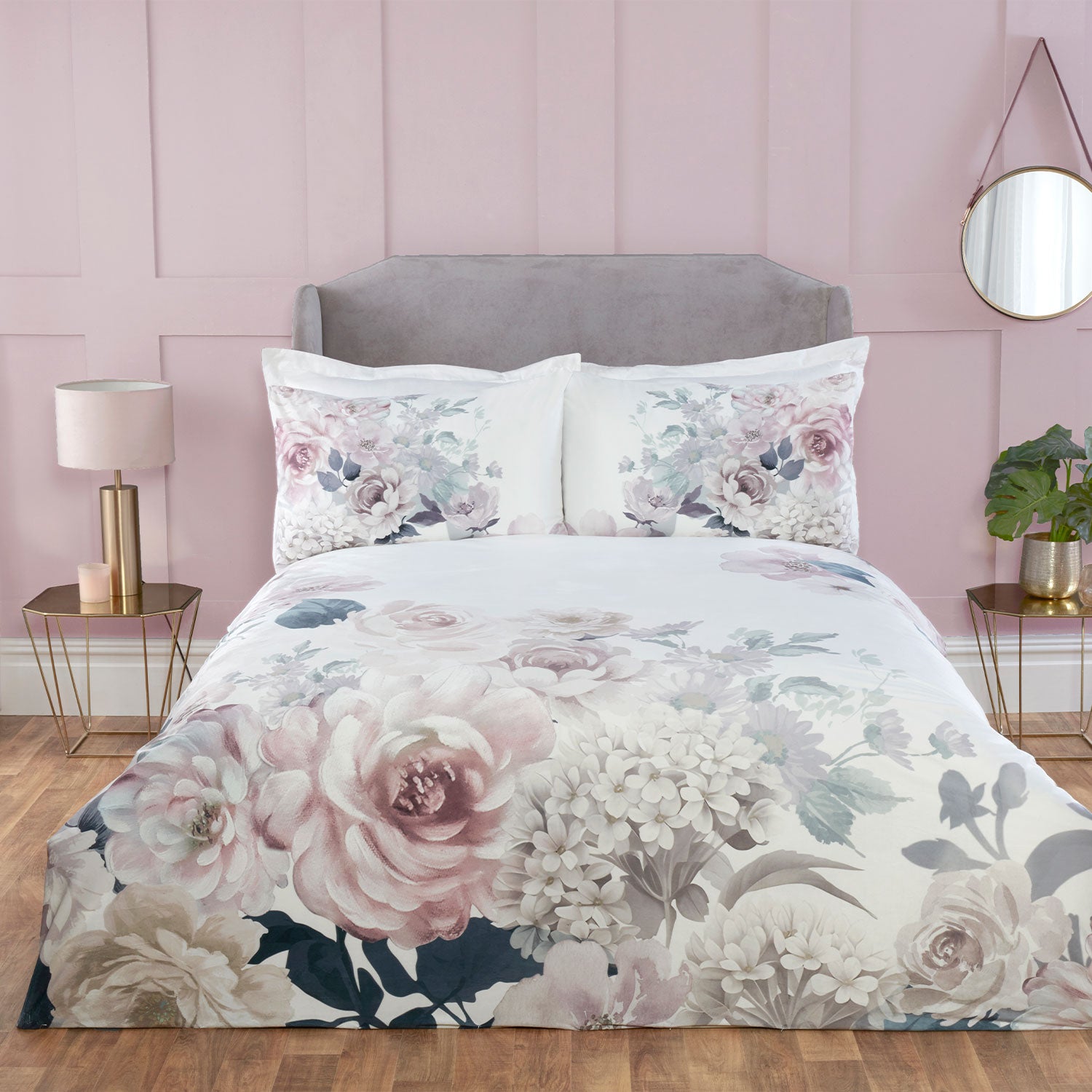 Athena Floral Velvet Duvet Set – Julian Charles Home