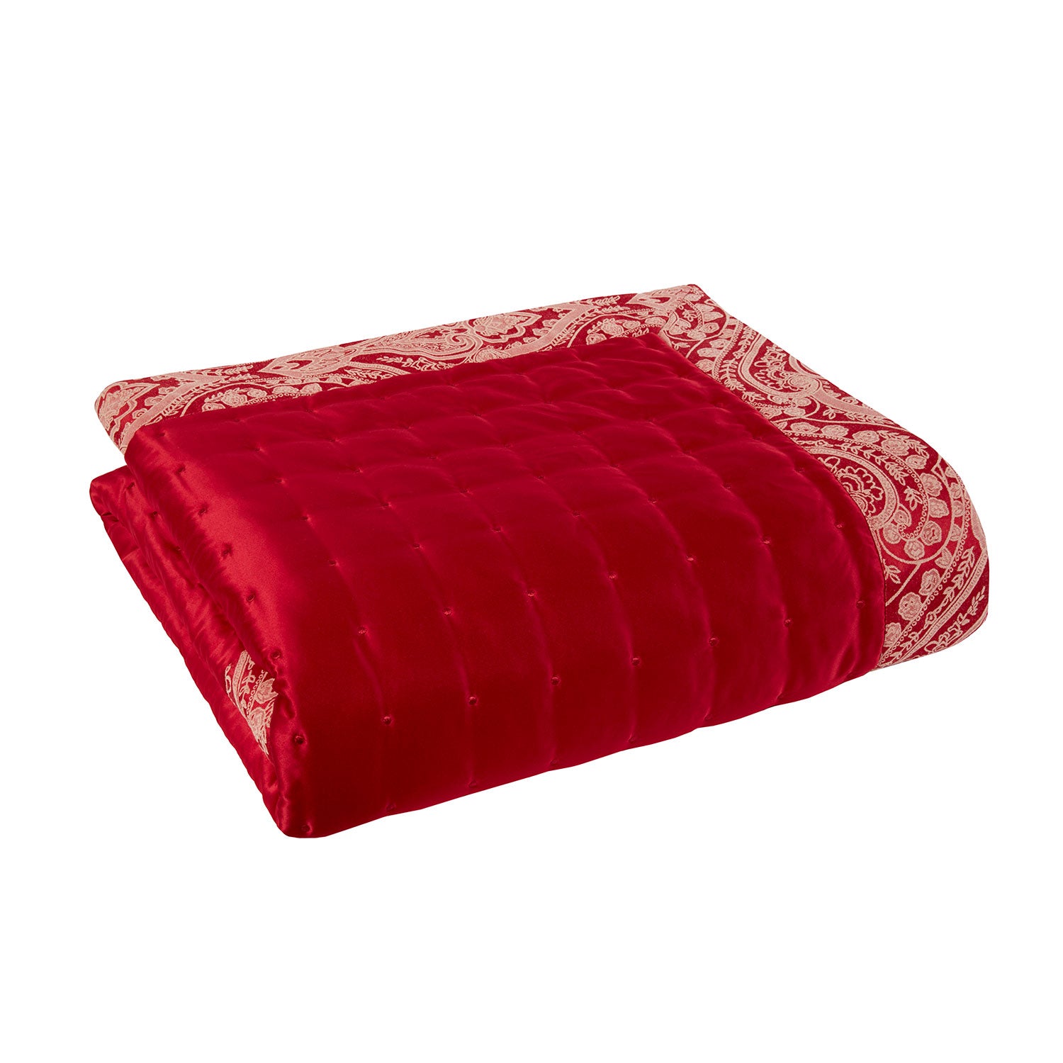 Regency Red Quilted Pintuck Throw (240cm x 160cm) – Julian Charles Home