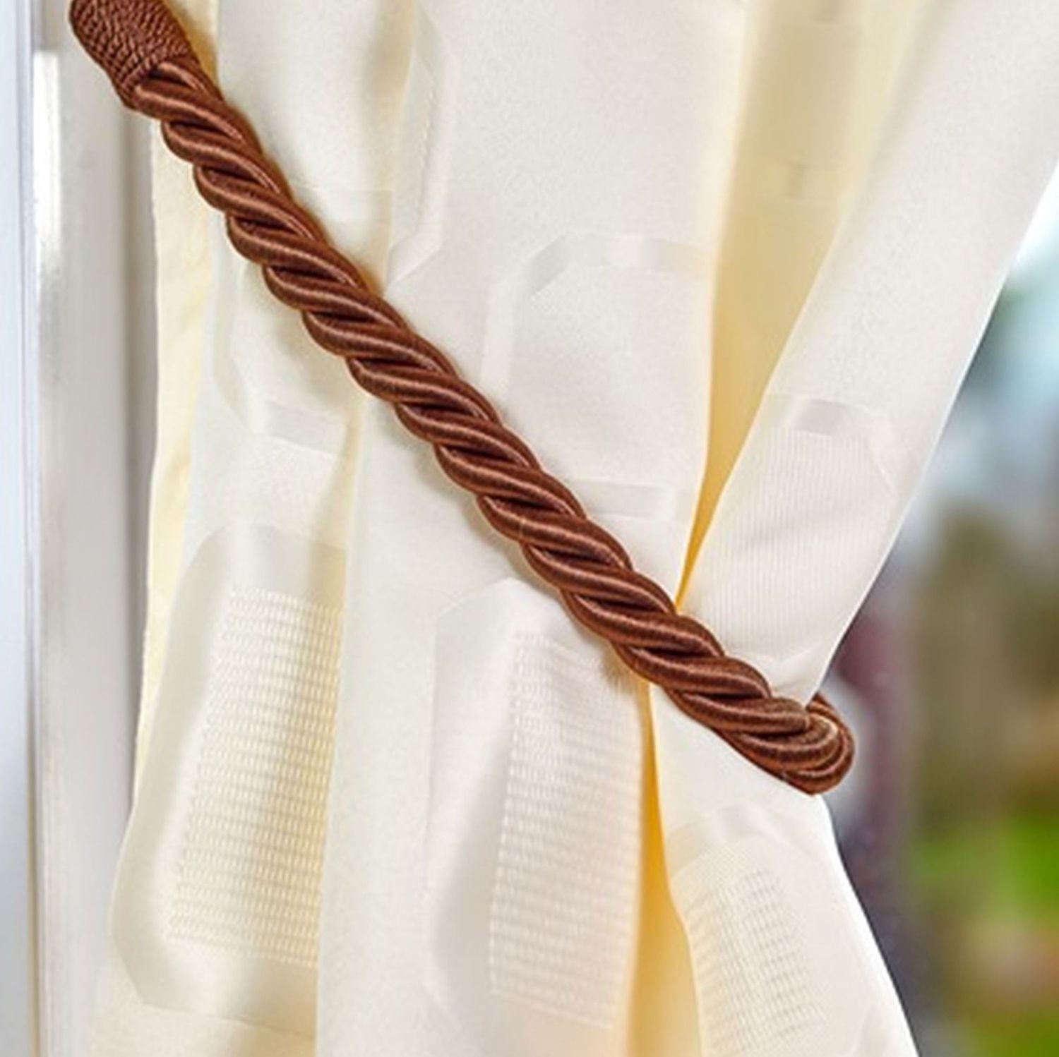 Knightsbridge Brown Rope Tiebacks (Pair) – Julian Charles Home