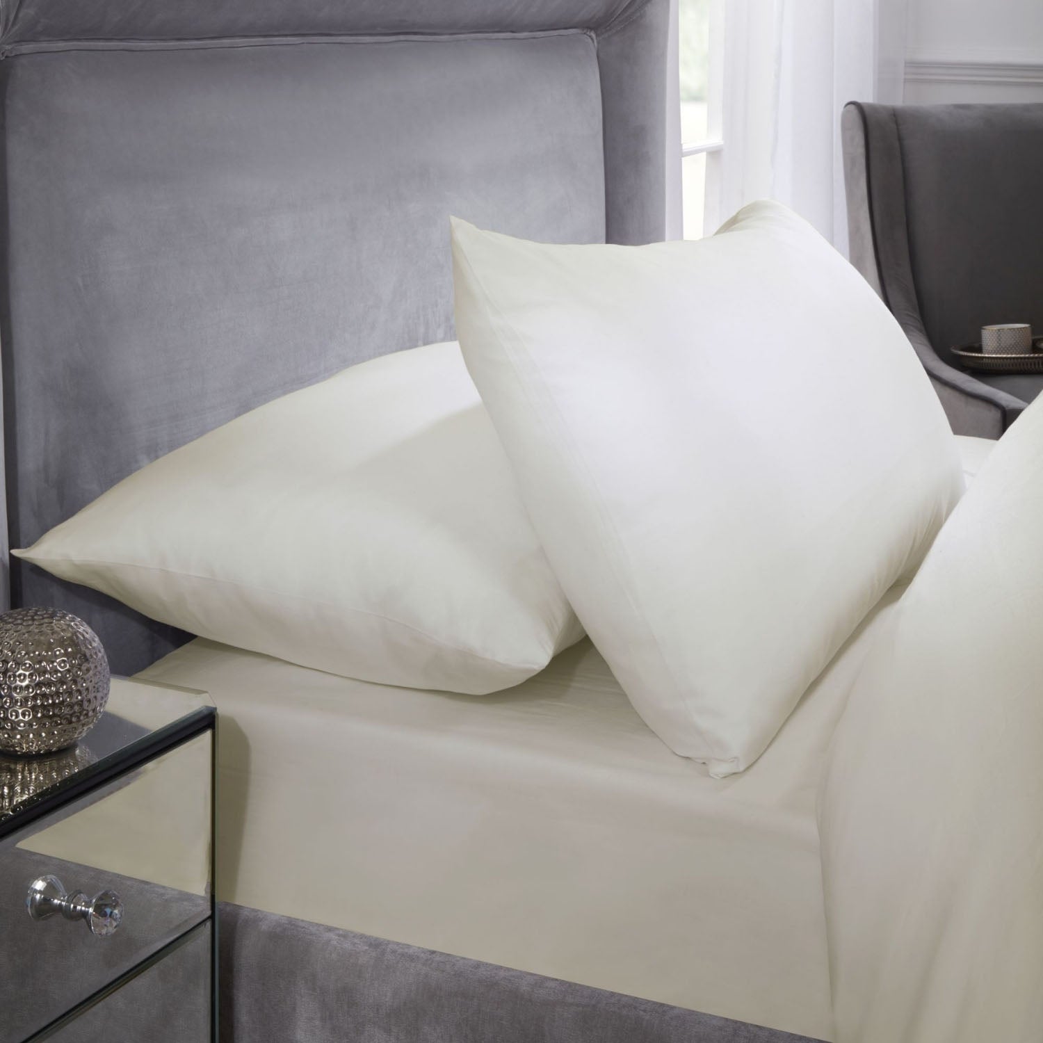 400 Thread Count Cotton Cream Deep Fitted Sheet – Julian Charles Home