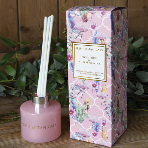 Irish Botanicals Peony Rose and Wild Apple Mint 120ml Diffuser – Julian ...