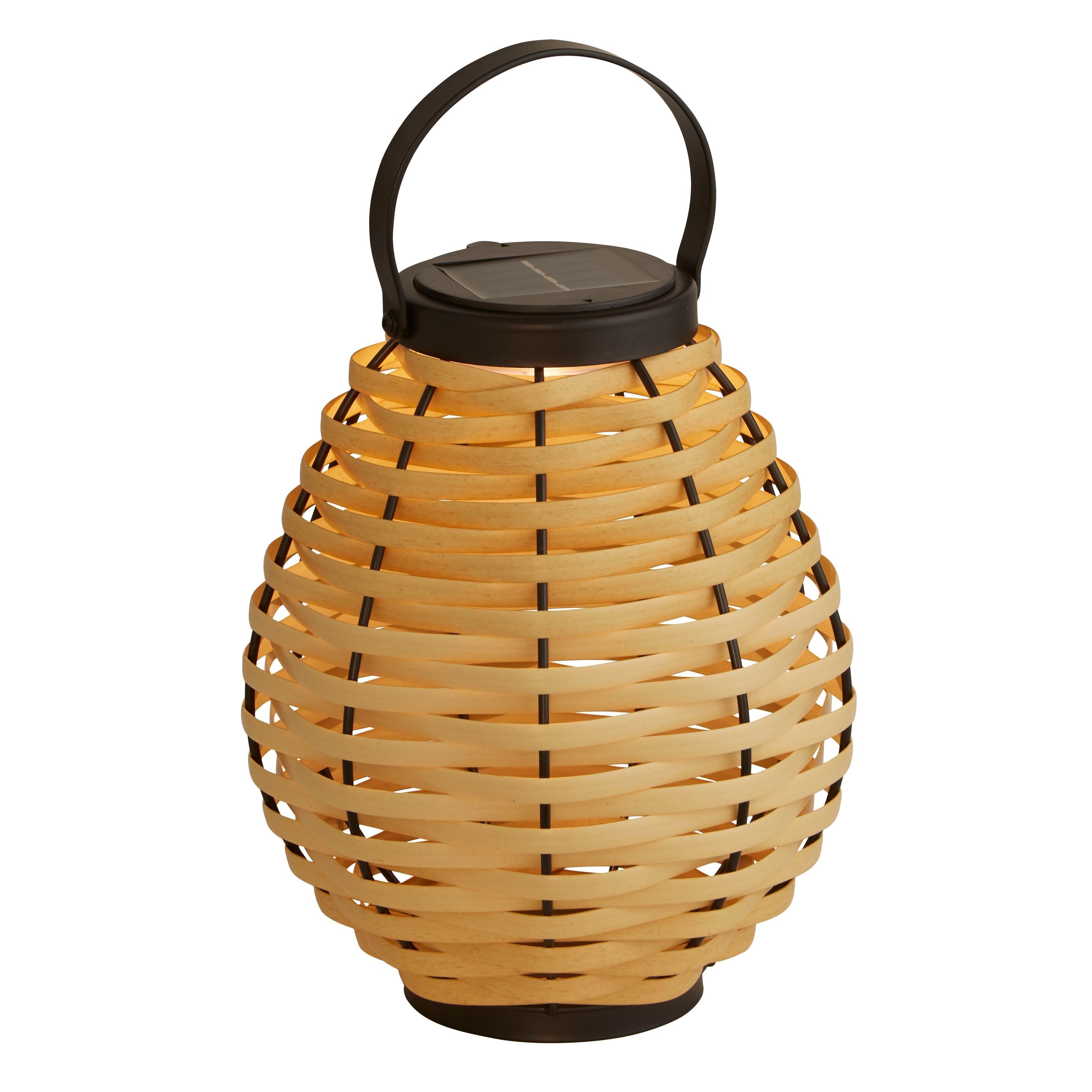 Rattan Weave Solar Lantern – Julian Charles Home