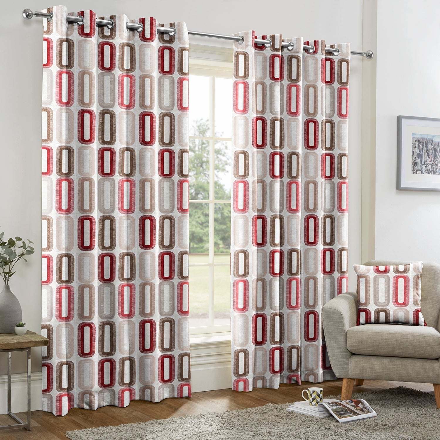 Soho Rosso Made to Measure Curtains – Julian Charles Home