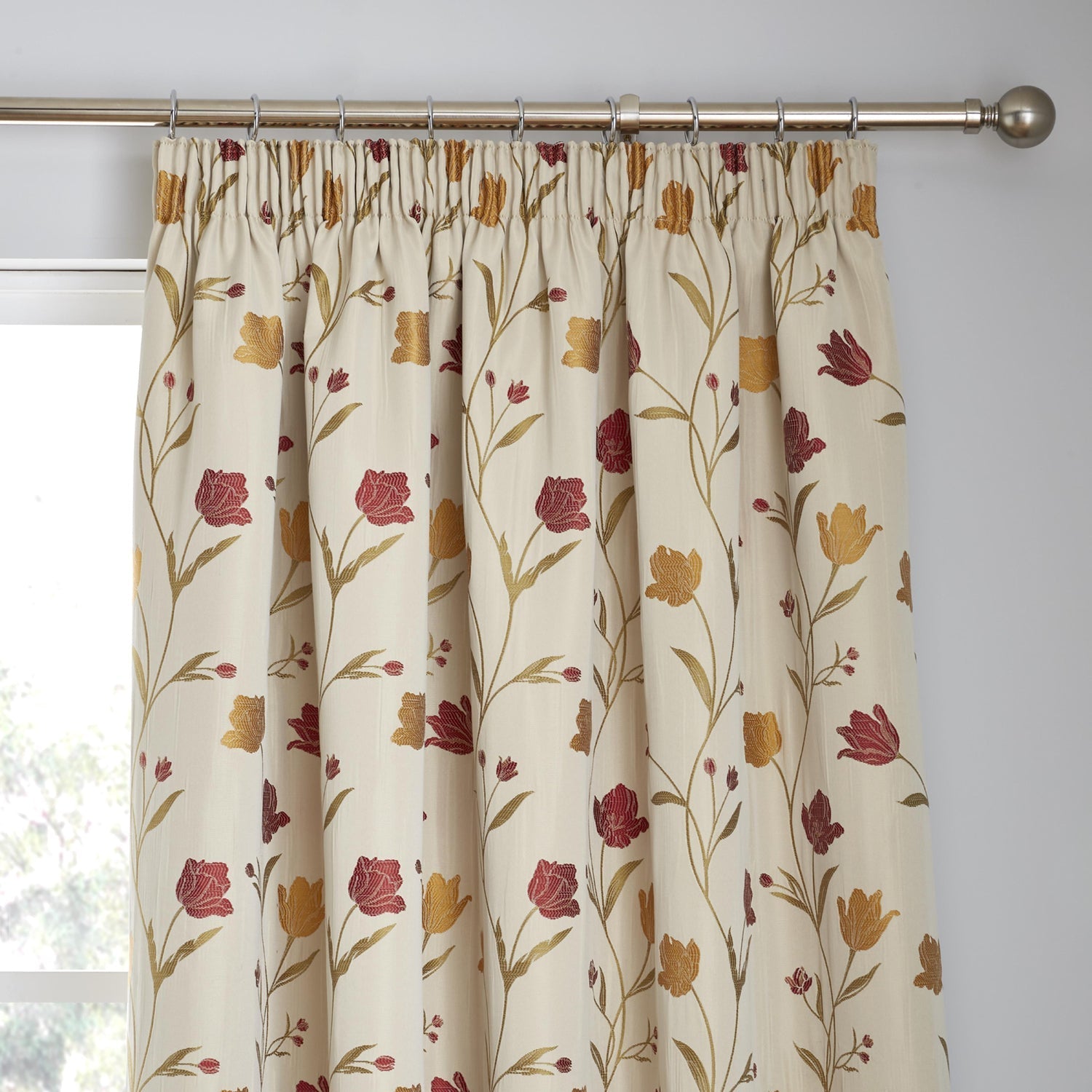 Juliette Natural Jacquard Pencil Pleat Curtains Julian Charles Home