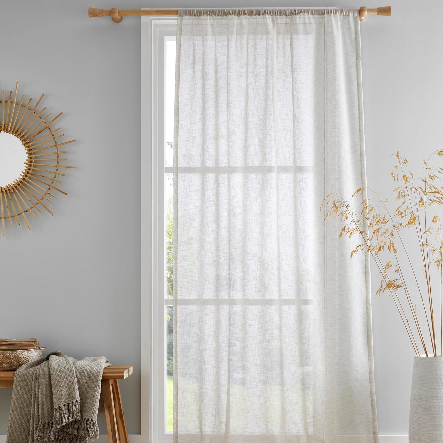 Kayla Eco Drift Natural Voile – Julian Charles Home