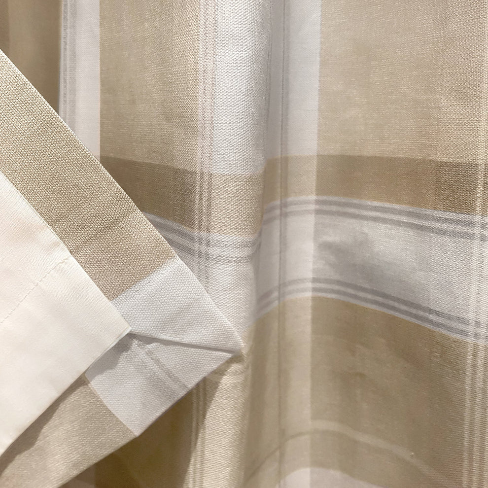 Balmoral Check Natural Eyelet Curtains – Julian Charles Home