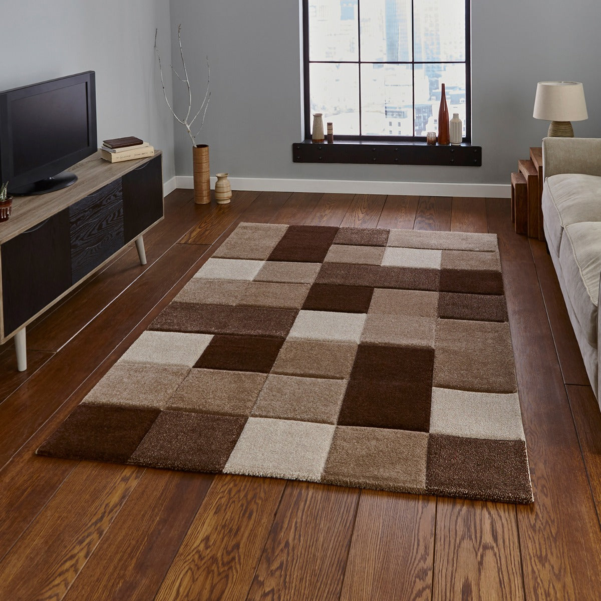 Brooklyn Beige Brown Rug – Julian Charles Home